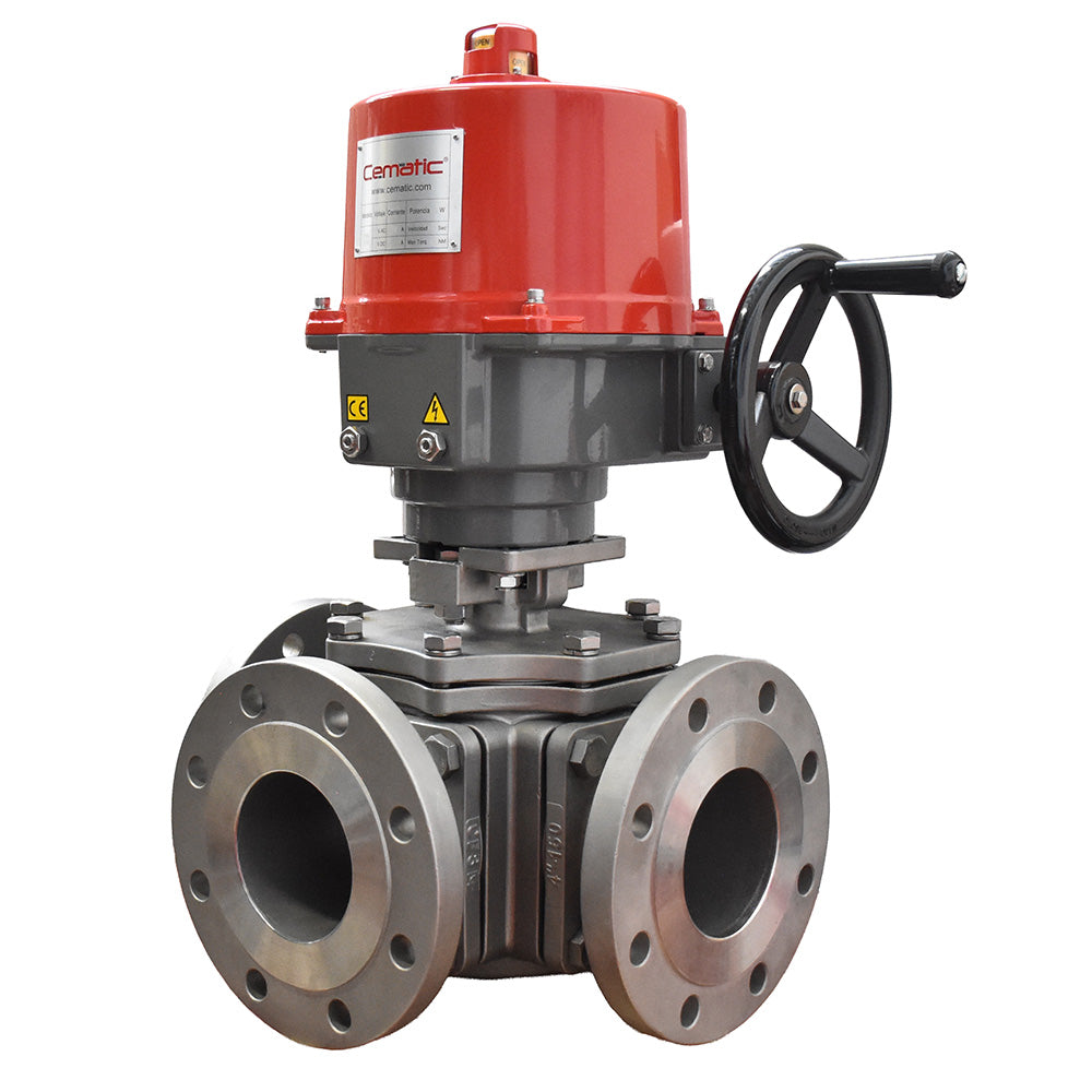 3-Way Ball Valve | Flanged | Electric Actuator – Cematic